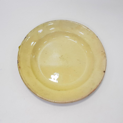 OSMANLI DÖNEMİ ADA İŞİ SIRLI SERAMİK TABAK - Bayrak Müzayede