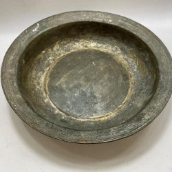 ÜZERİ OSMANLICA YAZILI BÜYÜK BOY BAKIR PAŞA TABAĞI - Bayrak Müzayede