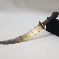 OSMANLI DÖNEMİ NADİR FORMDA BOYNUZ SAPLI HANÇER - Bayrak Müzayede