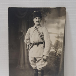 1. DÜNYA SAVAŞI ENVERİYE KAMALI KAFKAS İSLAM ORDUSU KUMANDANI FOTOĞRAFI ...