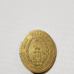 1929 3. MİLLİ TÜRK TIP KONGRESİ ROZETİ - Bayrak Müzayede